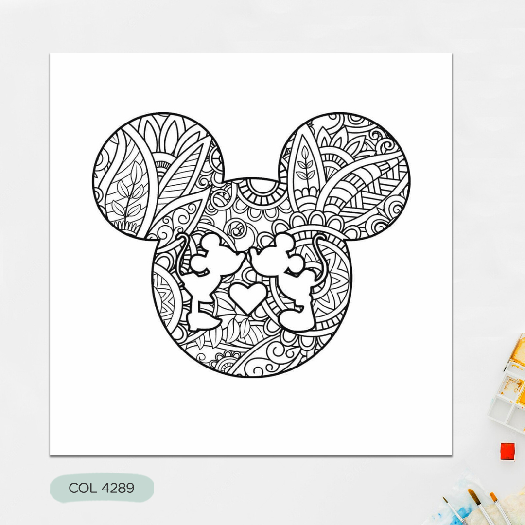 Mickey y Minnie en mandala