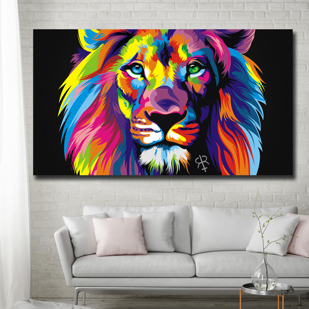 Leon colores de frente