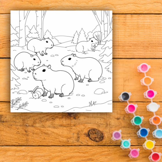 Capibaras en el bosque